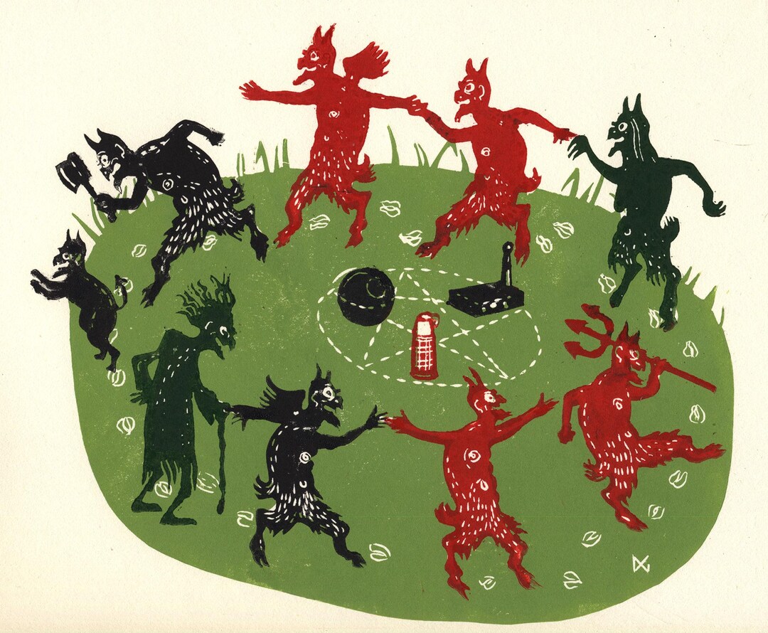 At the Local Park, the Devil and Friends Dance Around A Model of the ...
