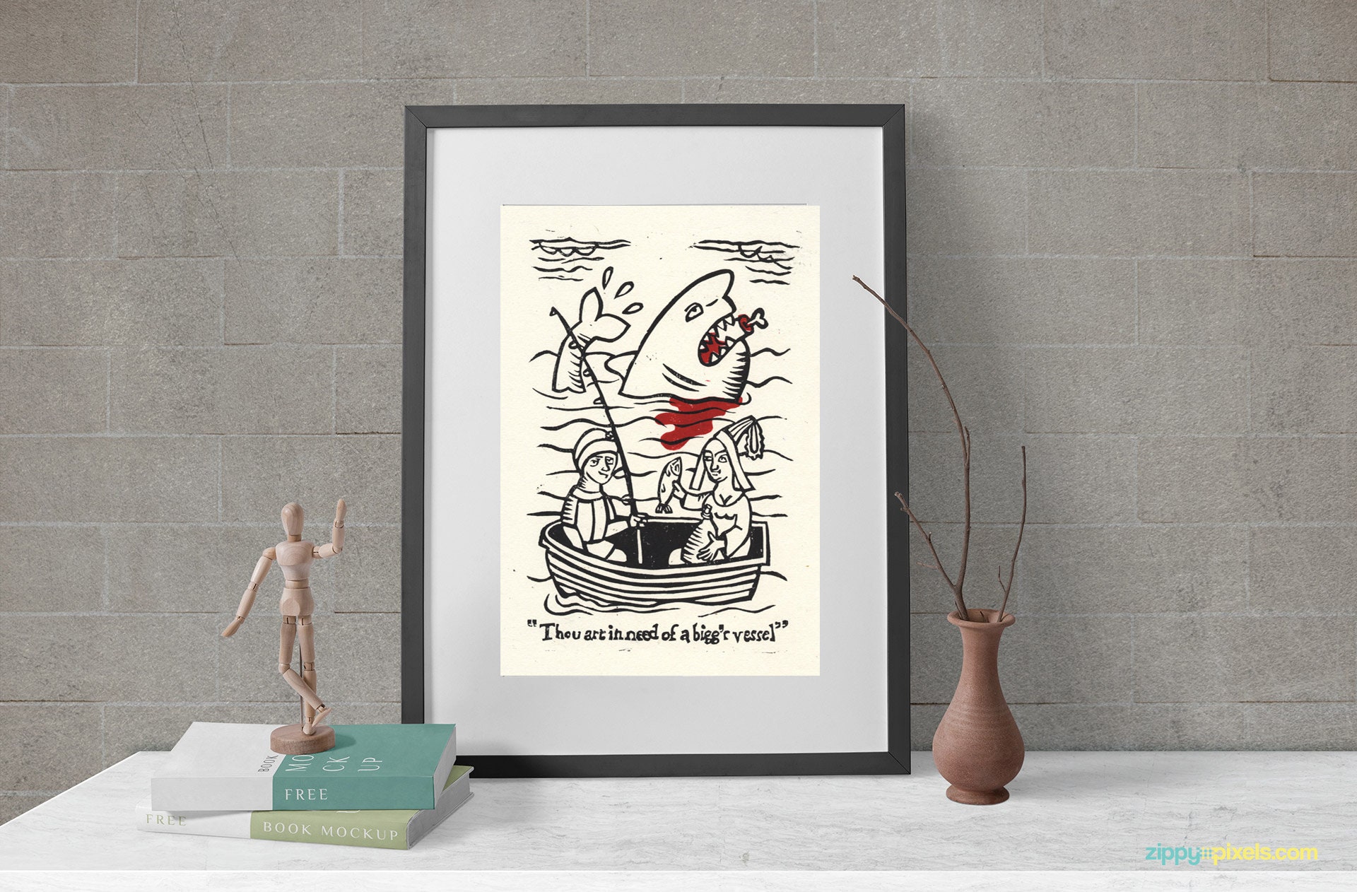 Medieval Jaws Linocut Print Medieval Art Hand Printed - Etsy
