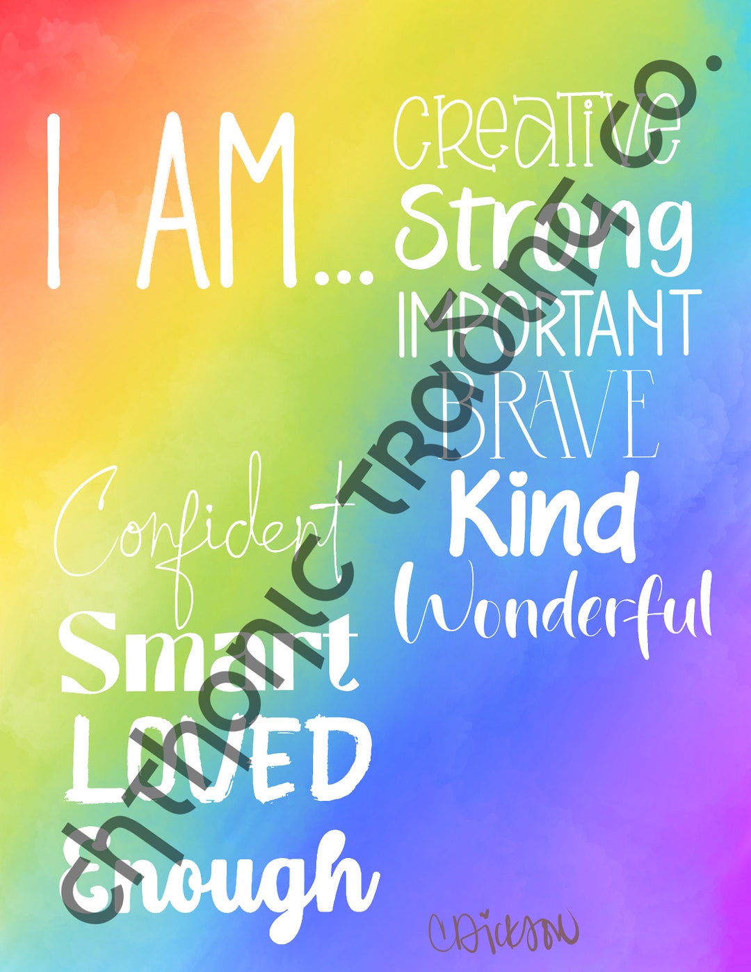 Children’s Daily Affirmations Chart, Montessori, Gentle Parenting ...