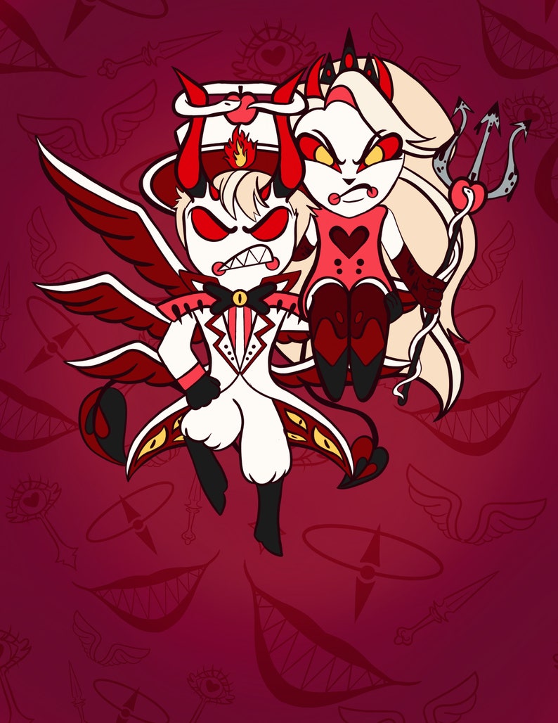 PRE-ORDER PIN Hazbin Hotel Lucifer & Charlie Morningstar 2 Hard Enamel ...