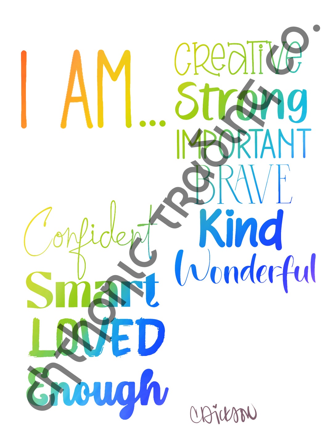 Children’s Daily Affirmations Chart, Montessori, Gentle Parenting ...