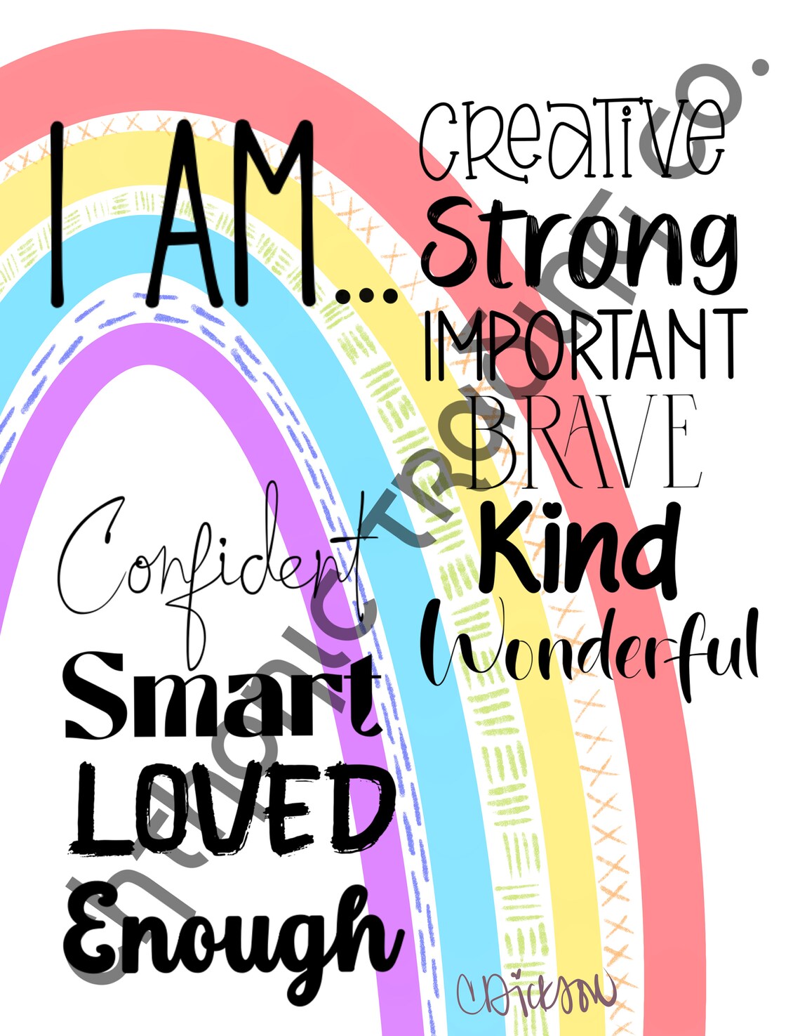 Children’s Daily Affirmations Chart, Montessori, Gentle Parenting ...