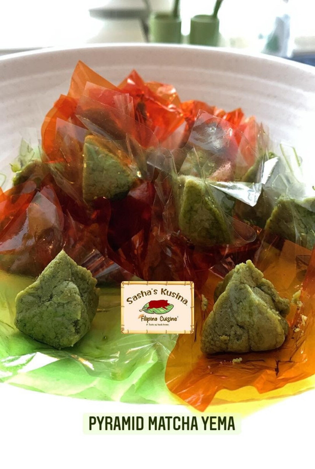 Decadent Matcha Delight: Pyramid Matcha Yema, 40PCS the First on Etsy ...