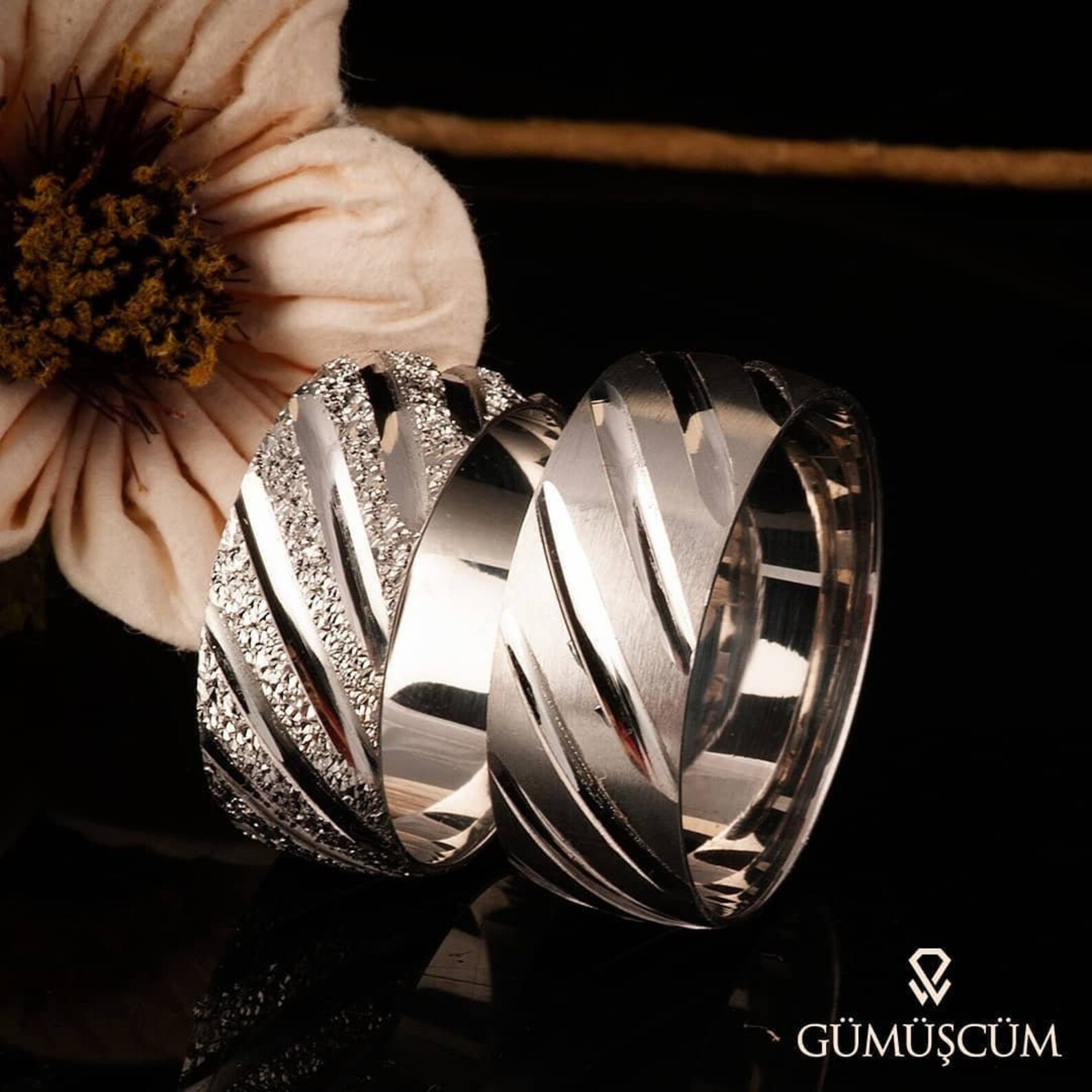 Couple Silver Wedding Bands 925 Sterling Wedding Rings His - Etsy