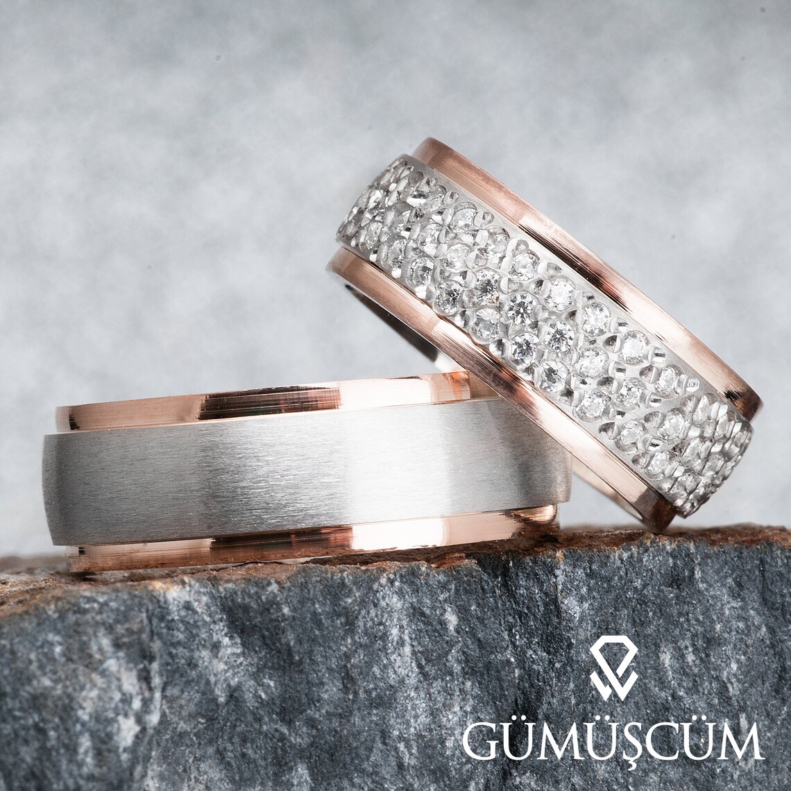 Silver Wedding Rings Sets Couple Wedding Bands 925 - Etsy