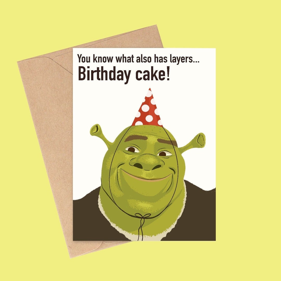 Shrek Birthday Card Birthday Gift Funny Card Greetings - Etsy Australia