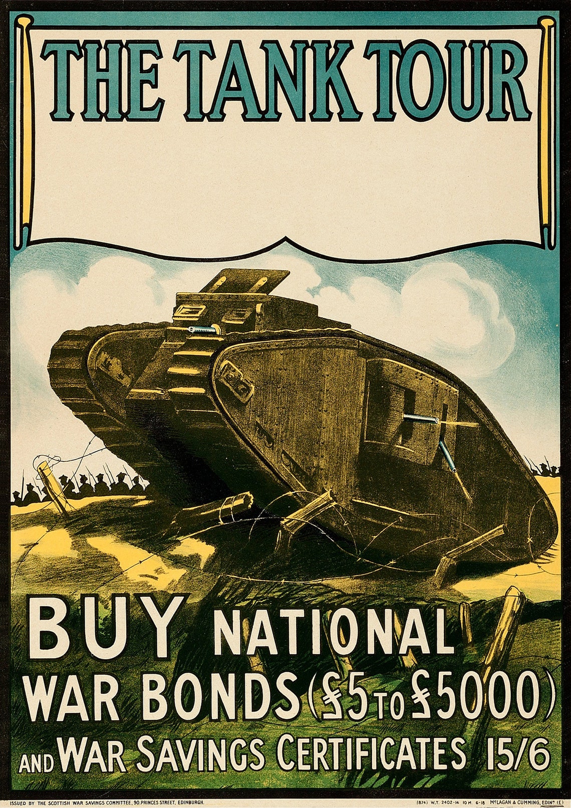The Tank Tour British WW1 Propaganda Poster A3 / A4 - Etsy