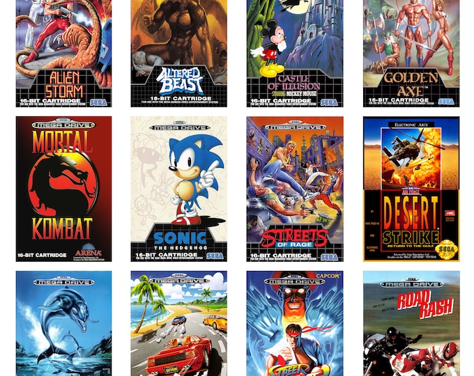 Sega Mega Drive Box Art A4 Posters 297x210mm - Etsy UK