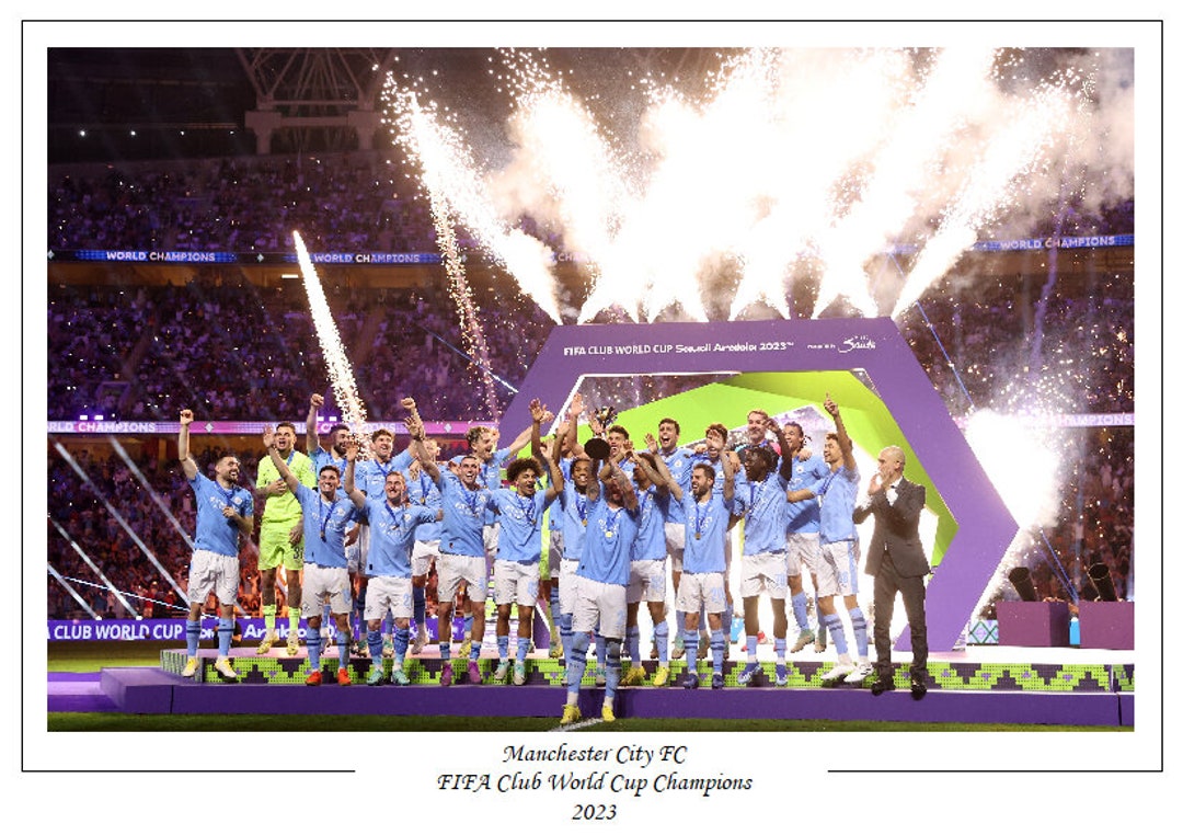 Manchester City FC FIFA Club World Cup Champions 2023 Poster Print ...