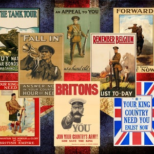 World War 1 British Propaganda Posters WW1 Wall Art High Quality ...