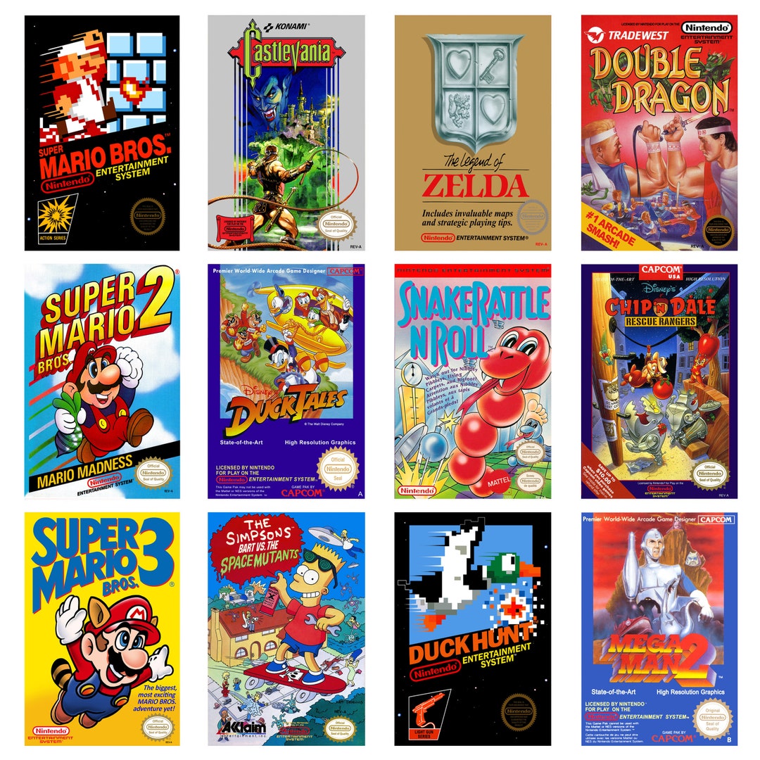 Posters de jeux Nintendo NES - Haute qualité - Art mural de jeu rétro ...