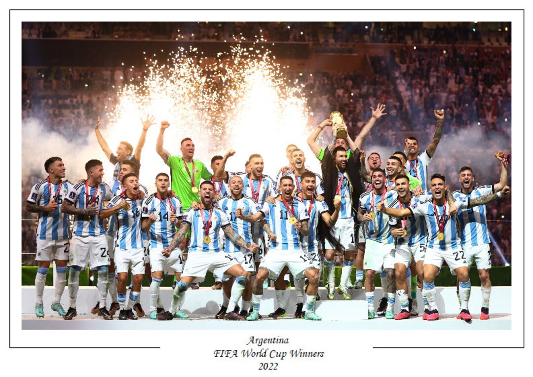 Argentina FIFA World Cup Winners Poster Print Souvenir A3 / A4 - Etsy