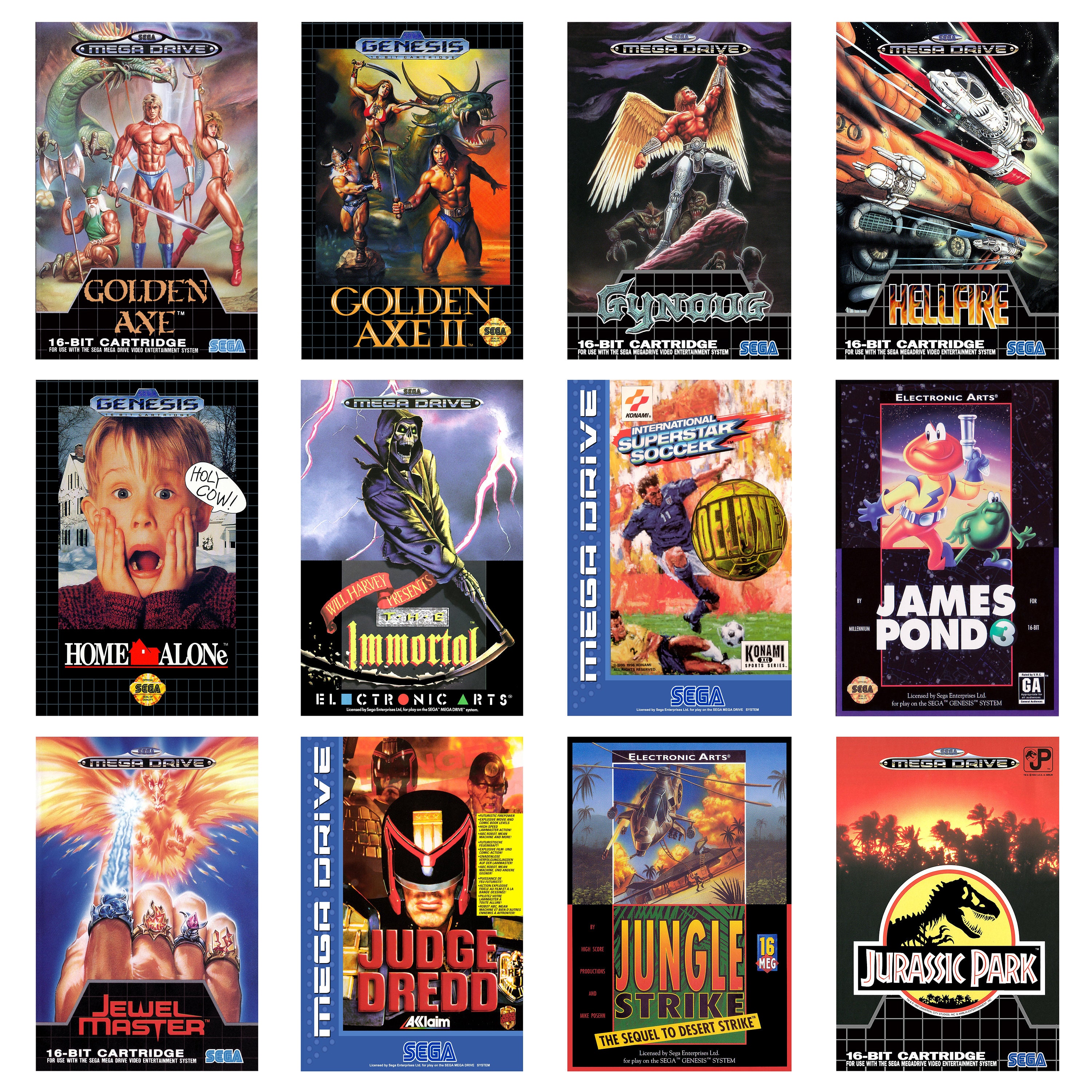 Sega Mega Drive Game Posters Sega Genesis Game Posters High Quality 7758