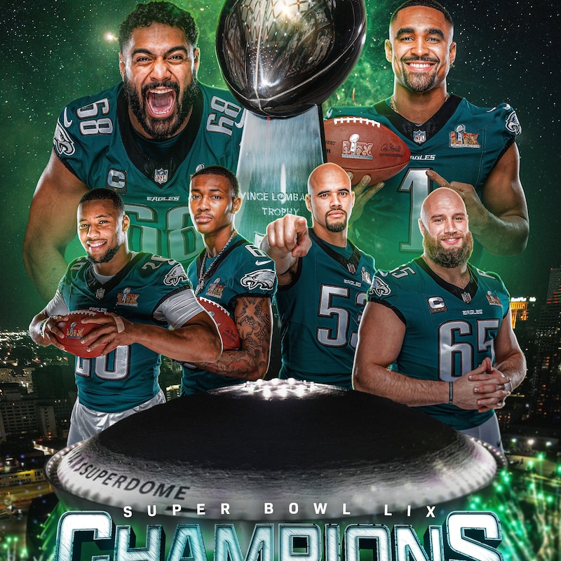 Philadelphia Eagles Super Bowl Champions 2025 - Etsy