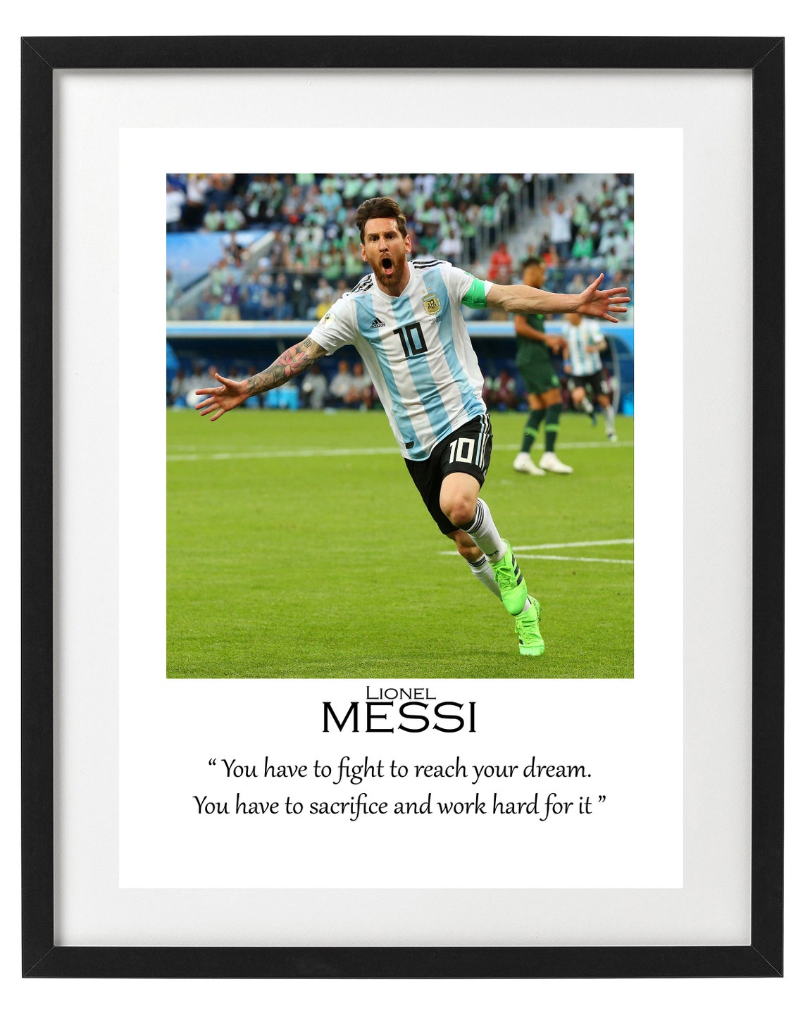 Lionel Messi Inspirational Motivating Quote Poster Print Gift - Etsy UK