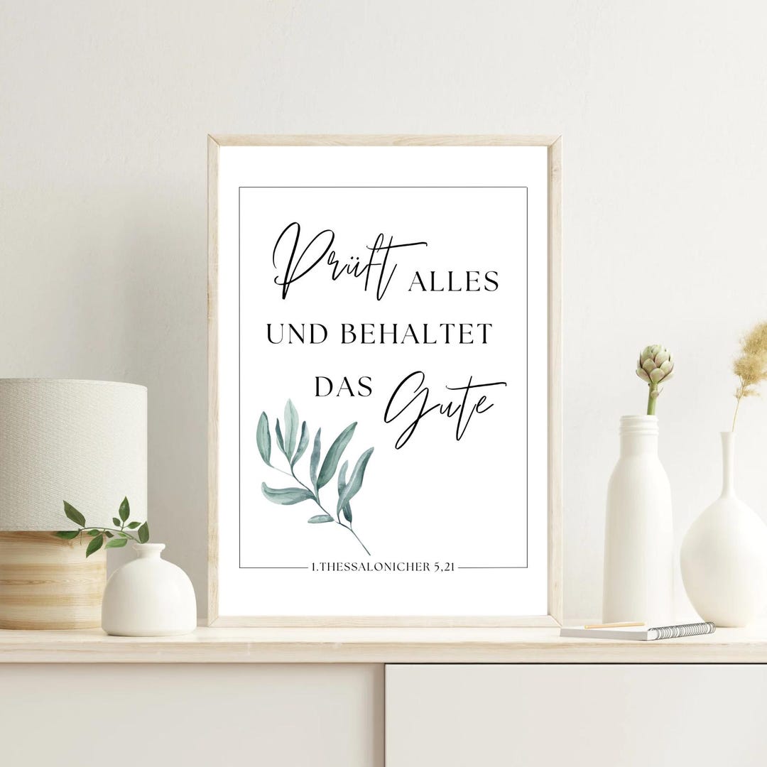 Bible Verse Poster test Everything and Keep What is Good Christian Gift ...