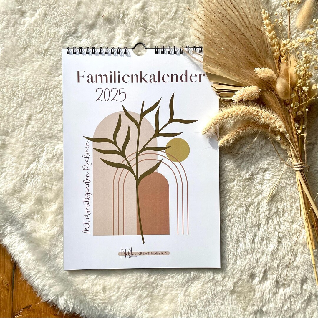 Christlicher Familien Kalender 2025 für 4-7 Personen | Bibelvers ...