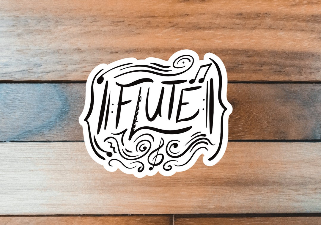 Flute Sticker, Music Sticker, Instrument Sticker, Band Orchestra ...