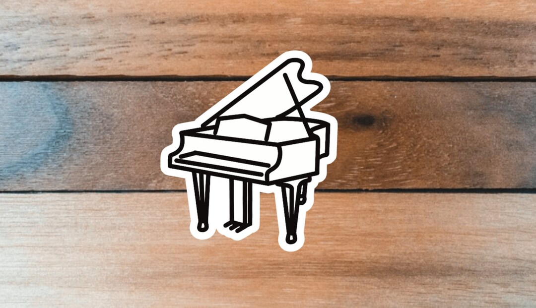Piano Sticker, Grand Piano - Etsy