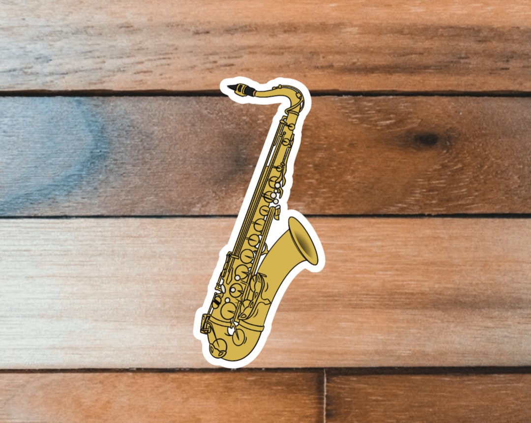 Tenor Saxophone Sticker, Tenor Sax Sticker - Etsy