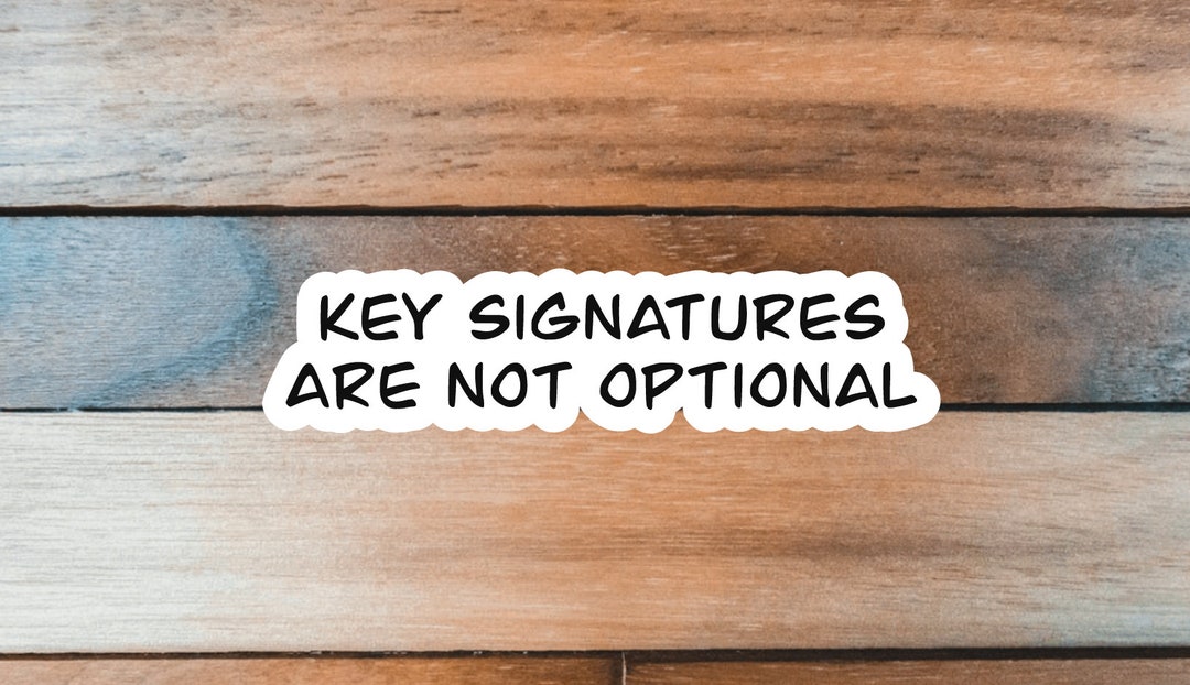 Key Signature Sticker, Gift for Musician, Band Chorus Orchestra Music ...