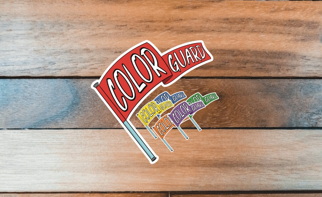 Color Guard Sticker, Gift for Color Guard Member, Flag Decal - Etsy