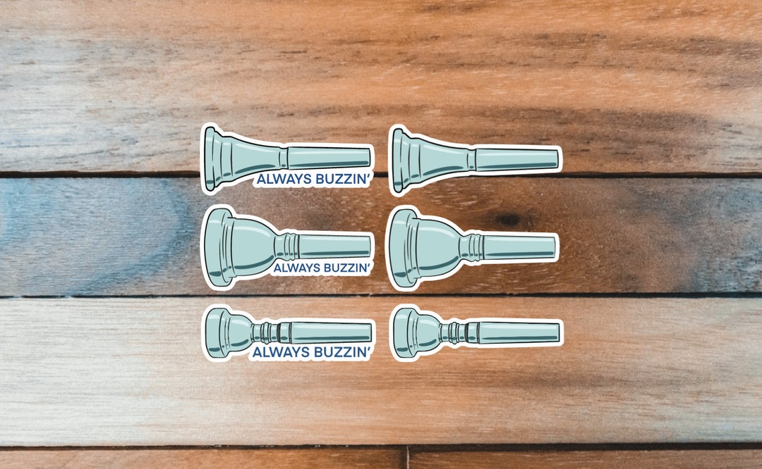 Brass Mouthpiece Stickers, Brass Musician Sticker, Music Sticker ...