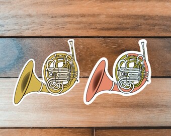 French Horn Sticker - Etsy