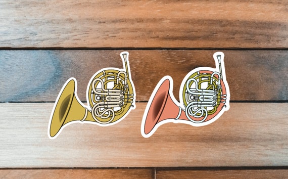 French Horn Sticker - Etsy