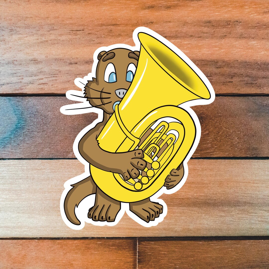Tuba Player Sticker, Tuba Sticker, Tuba Player Gift, Music Sticker ...