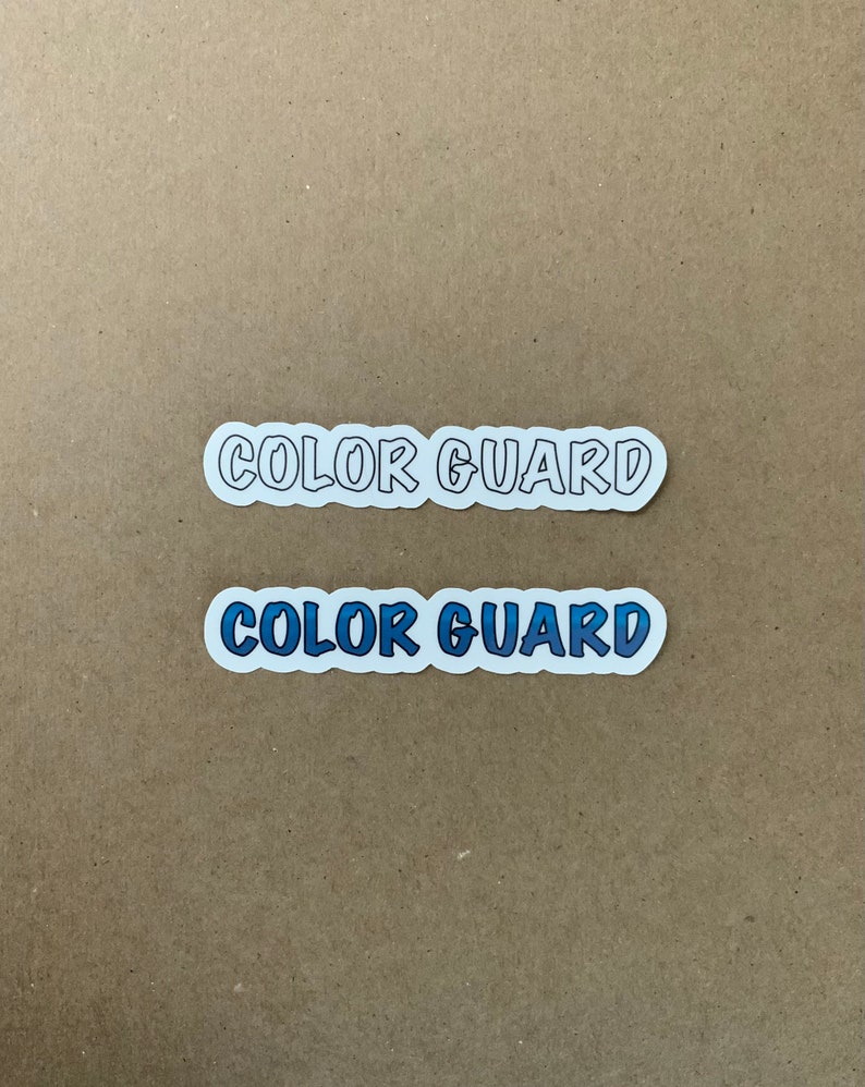 Color Guard Text Stickers Sticker Pack - Etsy
