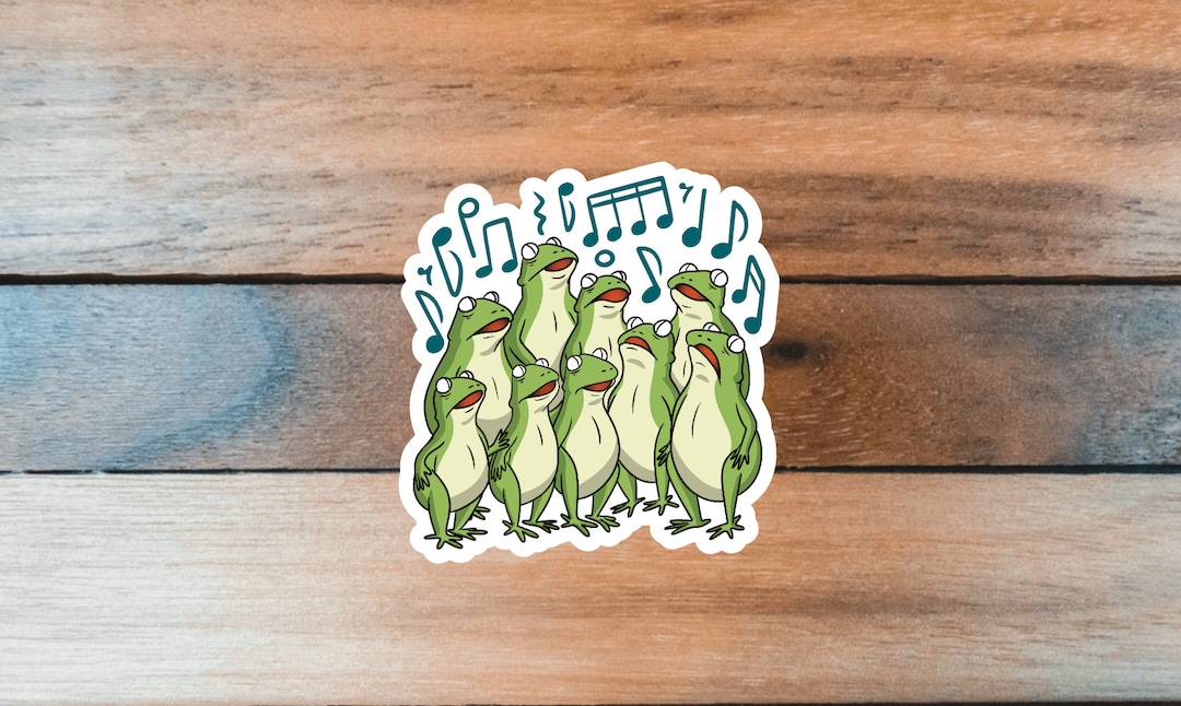 Choir Sticker, Chorus Frog Sticker, Sticker for Choral Musician - Etsy