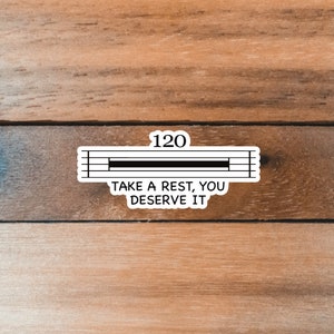 Music Rest Sticker, Funny Music Stickers, Gift for Musician, Band ...