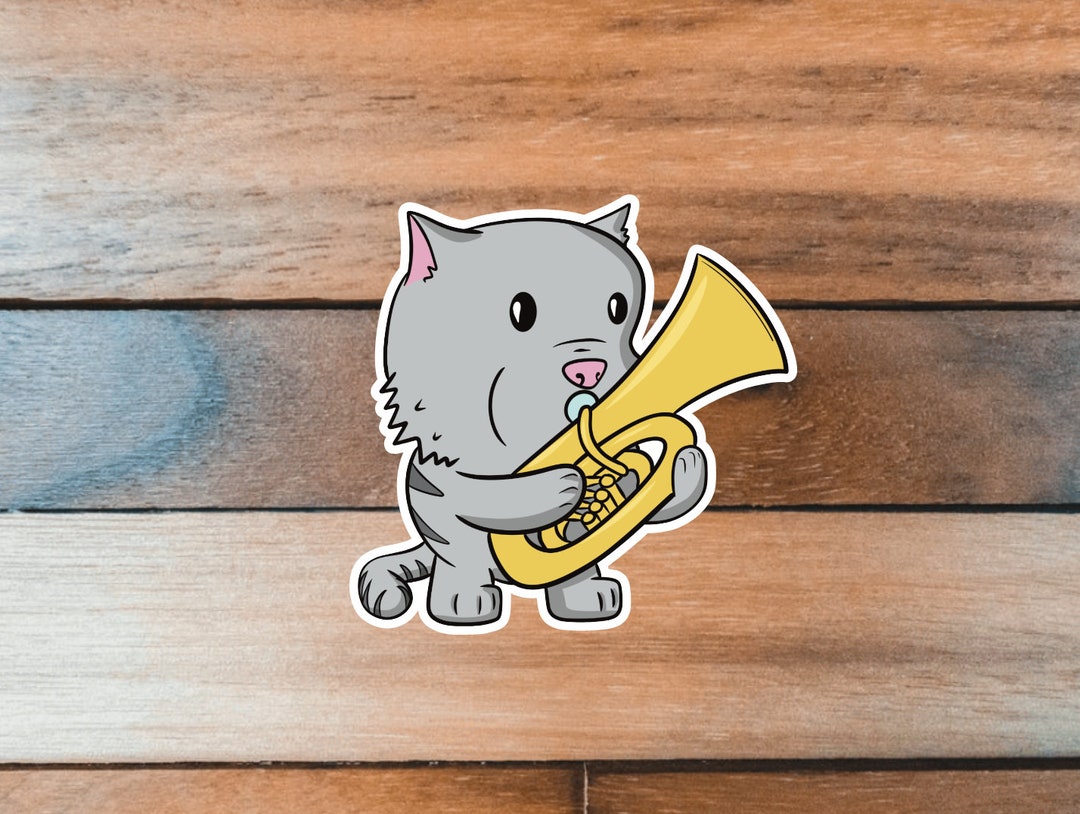 Tuba Player Sticker, Tuba Sticker, Tuba Player Gift, Music Sticker ...