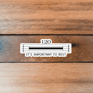 Music Rest Sticker, Funny Music Stickers, Gift for Musician, Band ...