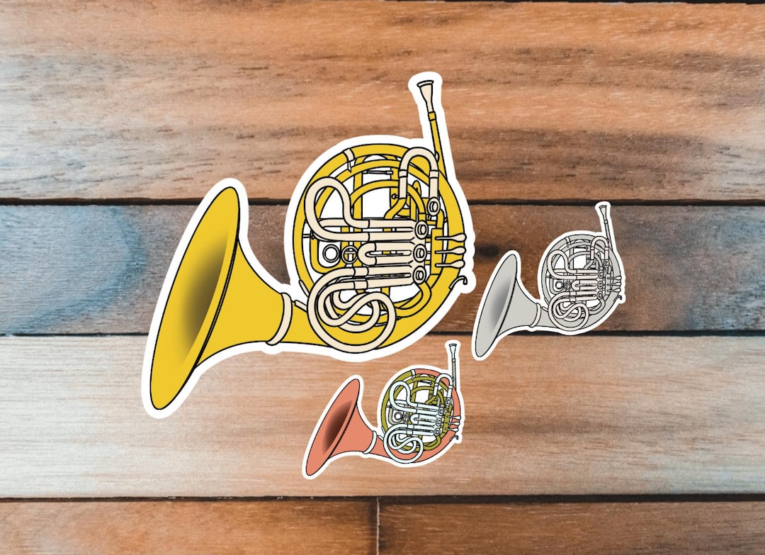French Horn Sticker - Etsy