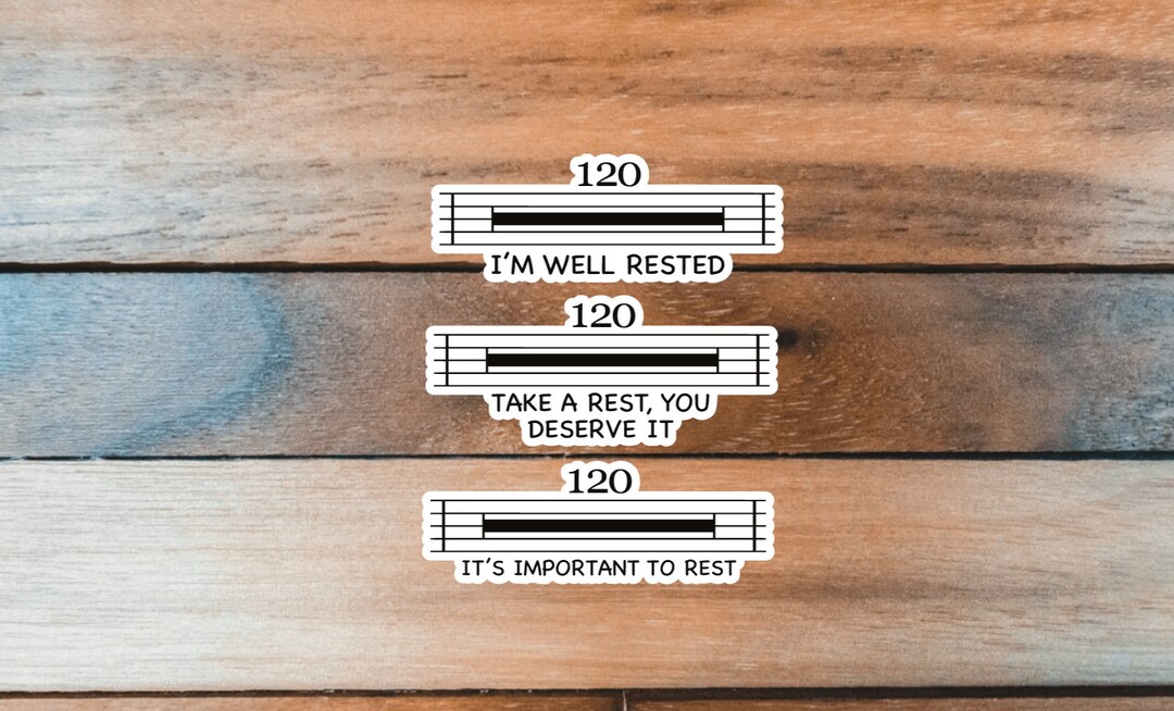 Music Rest Sticker, Funny Music Stickers, Gift for Musician, Band ...