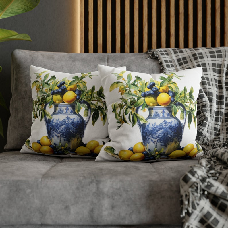 Lemon Throw Pillow Cover: Cottagecore Homeware, 20x20 - Etsy