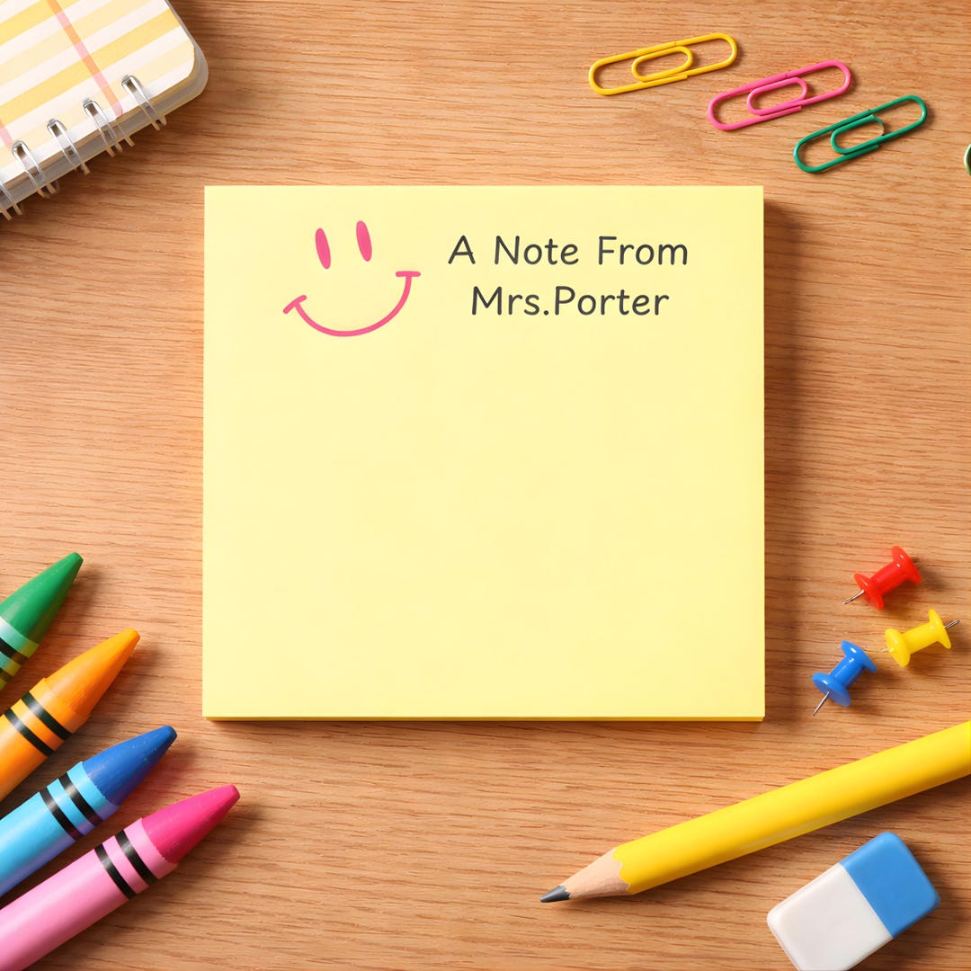 Personalized Notepads Post It Customized Sticky Notes Teacher ...