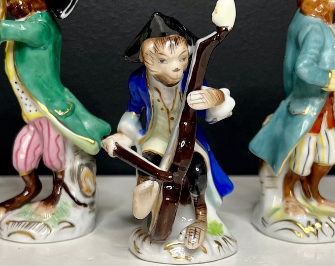 19th Century German Monkey Band Porcelain Figurines Sold Seperately - Etsy