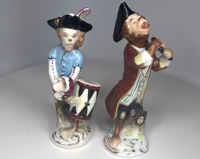 19th Century German Monkey Band Porcelain Figurines Sold Seperately - Etsy