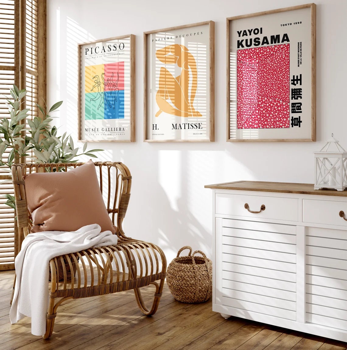 120 Pcs Gallery Set, Trendy Art Prints, Flower Decor Prints, Retro ...