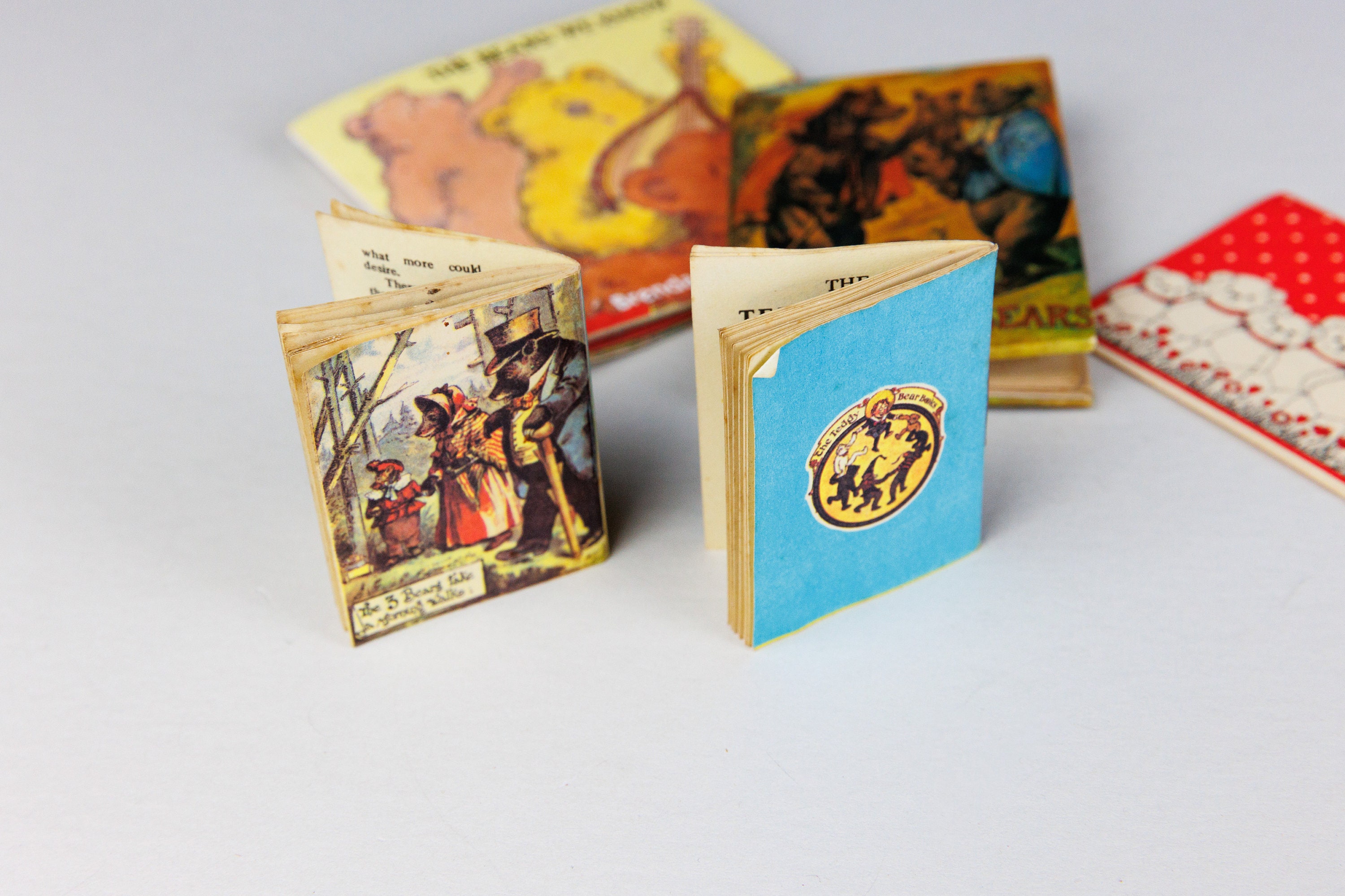 Retro Collection of Miniature Storybooks Featuring Teddy Bears, the ...
