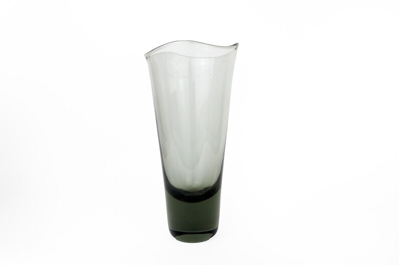 Vintage Tall Glass Vase, by per Lutken for Holmegaard, Signed, Mid ...