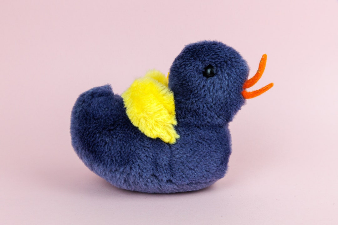 Vintage Retro Steiff Navy Squeaky "piccy" Duckling, Plush Toy Duck, Ear ...