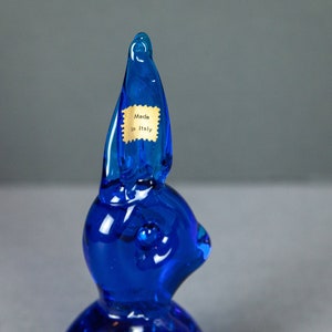 Vintage Italian Mid Century Blue Glass Rabbit - Etsy