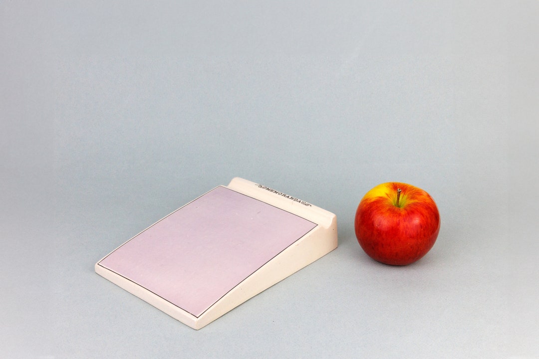 Antique Ceramic Memo Pad, Wedge Shaped Ceramic Kitchen Note Pad ...