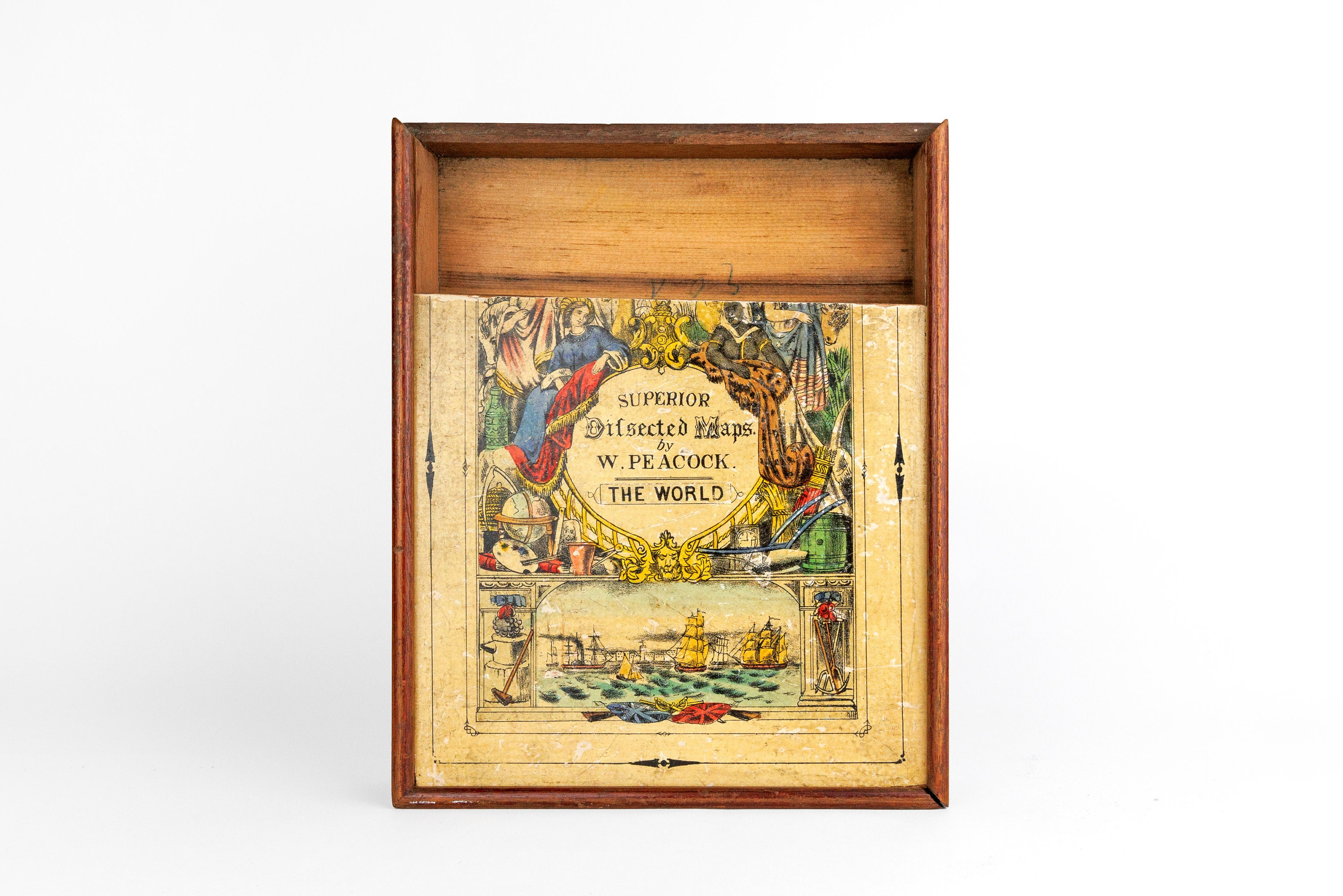 Antique W Peacock's Superior Dissected Maps of the World Puzzle ...