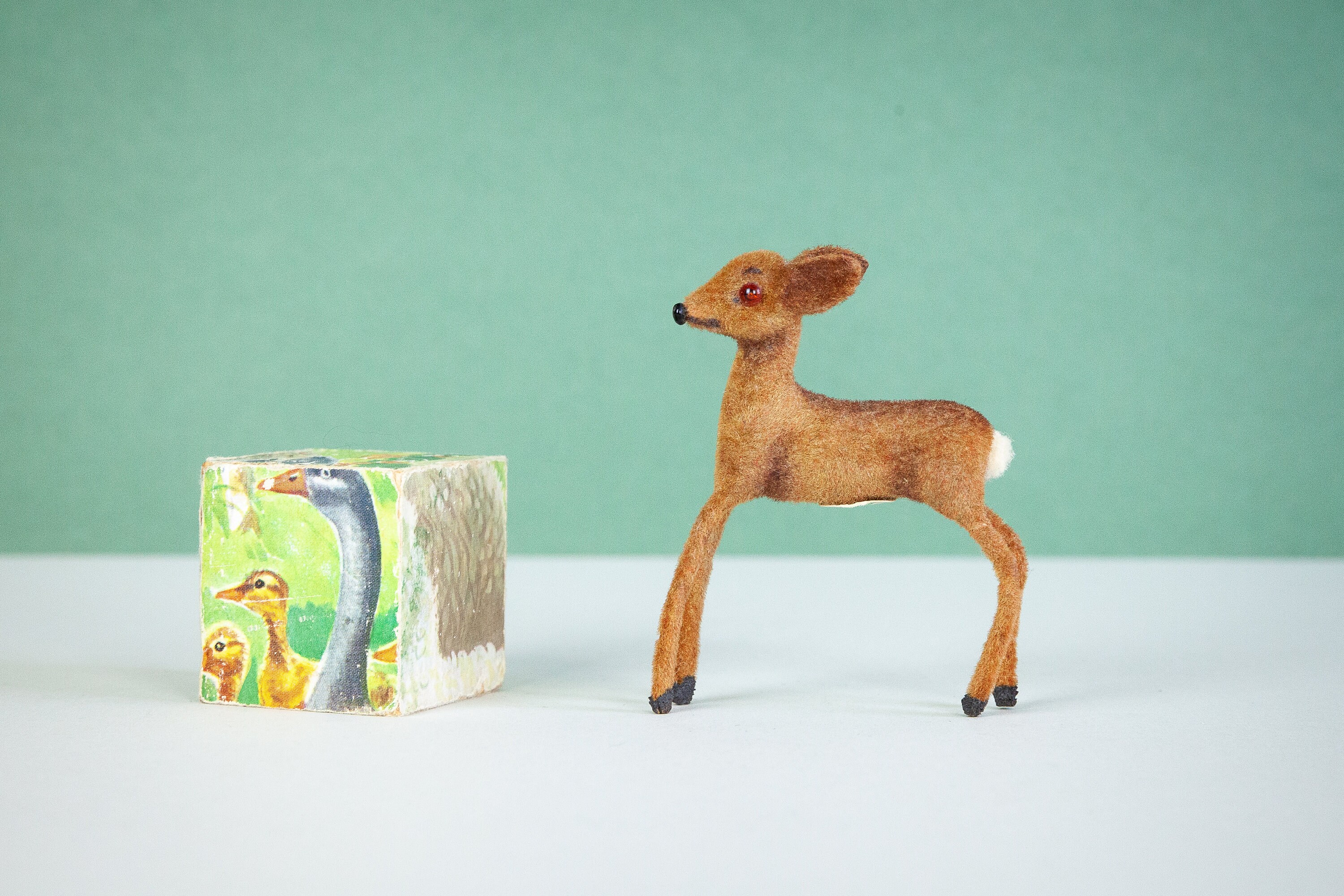 Vintage Max Carl Wagner Flock Fawn Deer Toy With Label - Etsy