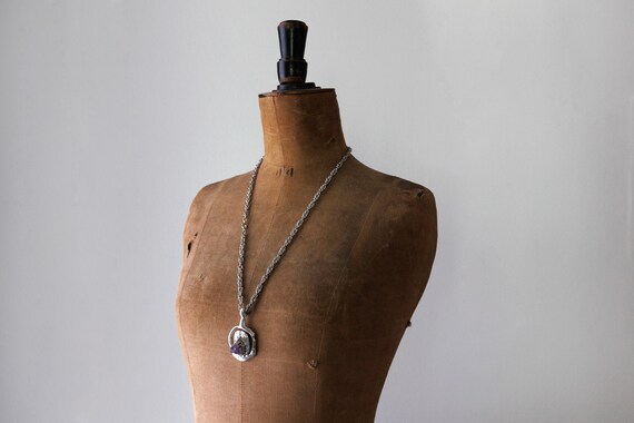 Vintage J Hull Modernist Pendant Necklace on Chain, 6… - Gem
